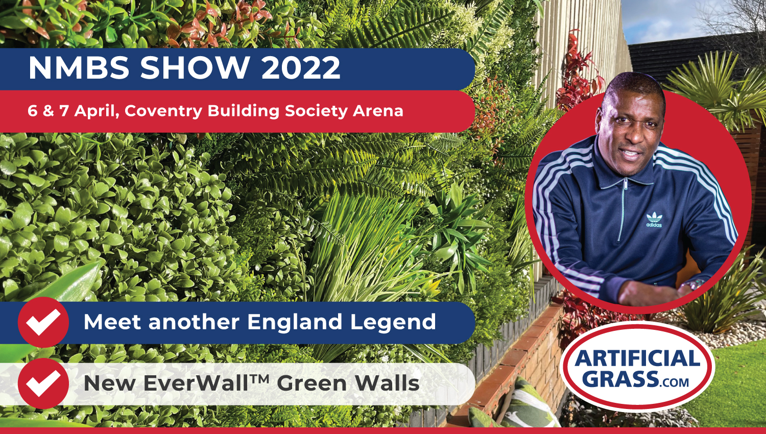 Viv Anderson joins ArtificialGrass.com at NMBS 2022 - Builders ...