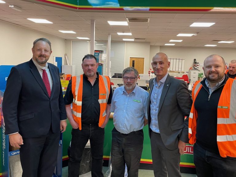 Toby Perkins MP visits Huws Gray - Builders Merchants Journal - BMJ